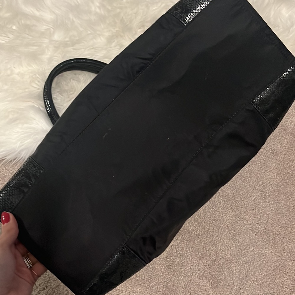 Rare Tory Burch Ella Tote Bag W/ Snake Skin Detail - Gem